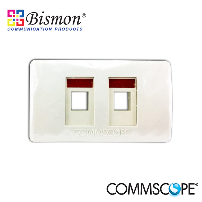 (Commscope)Face Plate Kits Decorator Standard 2 Port,White | Bismon