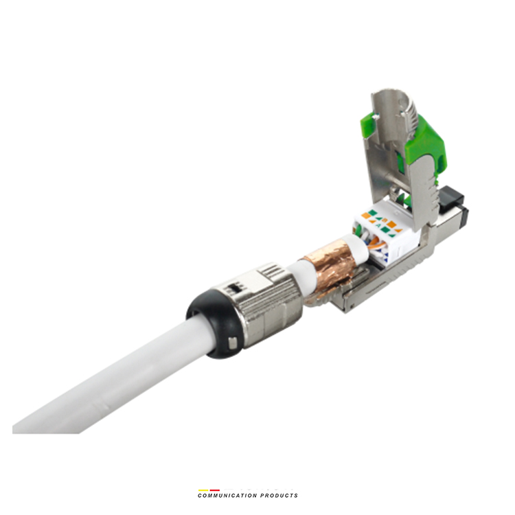 Cat.6A Toolless Termination plug shielded (Green color) | Bismon