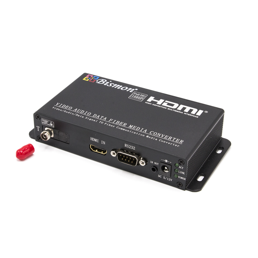 1-CH HDMI Video Converter, RS232-IR remote Single fiber, FC, 20KM(SM ...