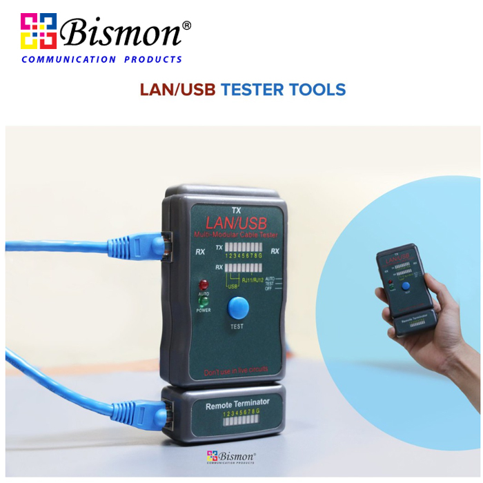 Multi-Modular cable Tester LAN/USB (เครื่อง test สาย UTP และ USB) | Bismon